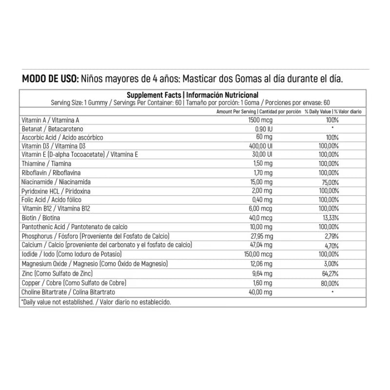 Kiddy Multivitamin Gomas - Nutrivita - 60 Cápsulas – Botiqui - Farmacia ...